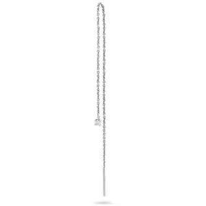 ZOHREH Diamond Threader Stud Earring 9k White Gold - Silver
