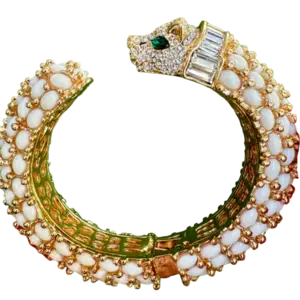 LAURA GRAY Panther Bracelet - White
