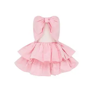 LISA THE LABEL Le Jardin Bow Dress - Pink