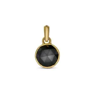 RAHUL'S JEWELS 14 Karat Yellow Gold Black Diamond Pendant - Black/gold