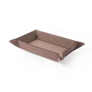 PACK'N TRAVEL Neutrals Leather Tray Beige - Beige/black