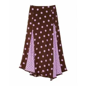 Mind Traveler Jia And Pink Polka Dot Skirt - Brown