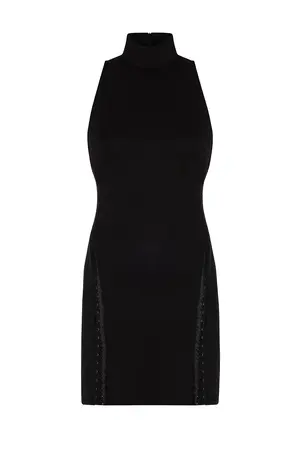 KHELA THE LABEL Untamed Mini Dress With Hook And Eye Details - Black