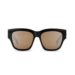 THE AVANTGUARD Dahlia Midnight Gloss Oversized Sunglasses - Black