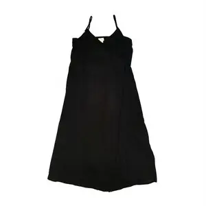 Pink Haley Anita Linen Wrap Front Midi Dress - Black
