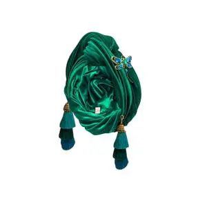 JULIA CLANCEY Kelly Green Dragon Fly Swinglet Turban