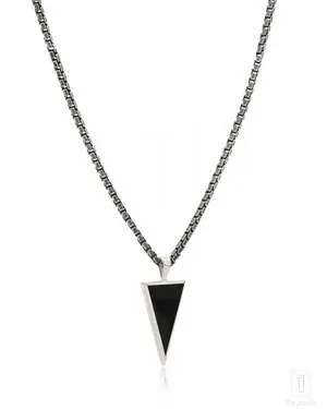 THE JEWELZ Silver / Black Elets Black Onyx Silver Pendant - Silver/black