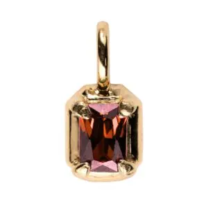 BELINDA JEWELZ Garnet Birthstone Charm - Red