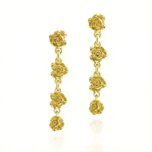 UNALOE Hawaì Plated Statet Earrings – Contemporary Designer Jewelry - Gold