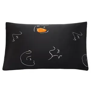 Not Just Pajama The Dream Art Printed Silk Pillowcase - Black