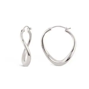 DINNY HALL Wave Small Hoops - Silver