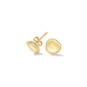 DOWER & HALL Waterfall Pebble Studs - Gold