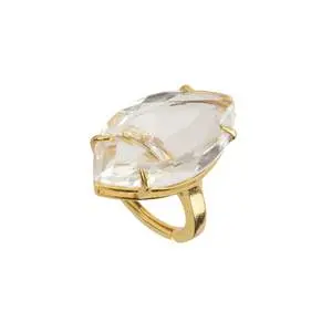 Bounkit Antoinette Ring Clear Quartz - Gold