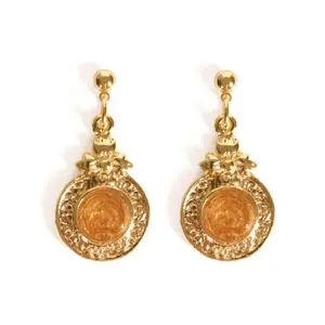 CARAMEL VINTAGE JEWELLERY Marilyn Drops Earrings - Gold