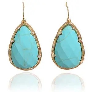 RARE MATTERS JEWELRY Timeless Nature's Beauty Teardrop Earrings Turquoise - Blue
