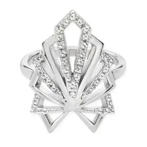 LUCY QUARTERMAINE Solid Sterling Chrysler Ring - Silver