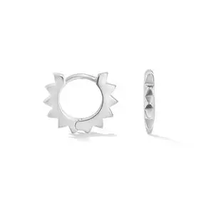 DOWER & HALL Star Huggie Hoops In Sterling - Silver