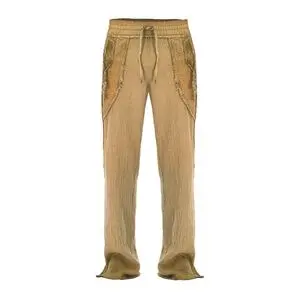 ZHENABIA Tribe Pants Boho Cotton Summer Pants In Desert Sand - Brown