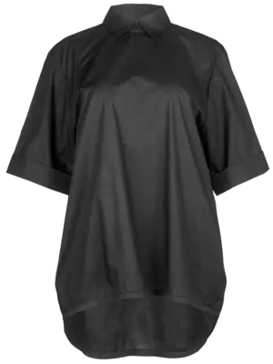 HELENE GALWAS Fay Cotton Blouse - Black