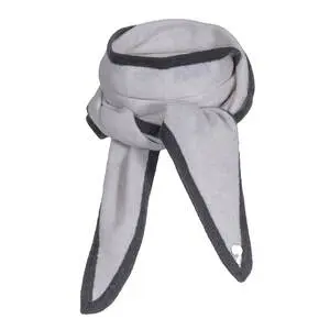 TIRILLM Ayla Small Neck Scarf In Soft Pure Cashmere, Chalk - Grey