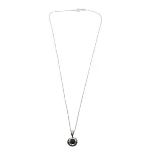 TG-JEWELLERY BY TAMARA GERVASIO Silver / Blue Recycled Molten Silver & Sapphire Necklace – One Of A Kind - Silver/blue