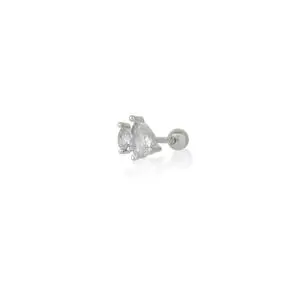 SPERO LONDON Sterling Two Drop Stud Piercing Earring - Silver