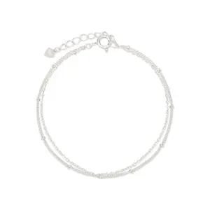 ESTERAH Double Bobble Chain Bracelet - Silver