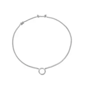 BLOOMTINE | EARTH ANGEL HQ Mini Halo Wings™ Sterling Diamond Angel Choker - Silver