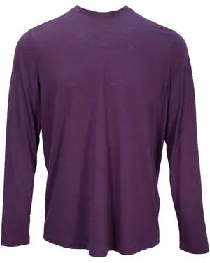 LORDS OF HARLECH Chase Long Sleeve Merino Crew Plum - Purple