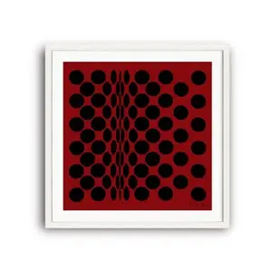 RICHARD ALLAN LONDON Black / Red Red Dotty Art Print - Black/red