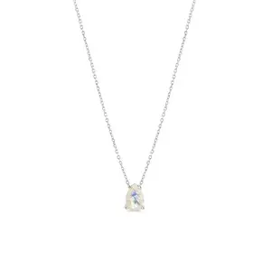 SALLY SKOUFIS Pure Droplet Necklace Petite With Natural Moonstone In Sterling - Silver