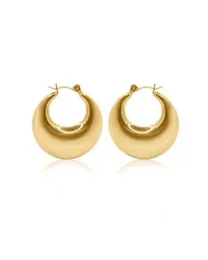 VIEA Veronica Thick Hoop Earrings - Gold