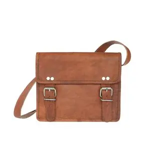 VIDA VIDA Vida Mini Leather Two Buckle Bag - Brown