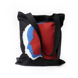 QU Colored Heads Canvas Tote Bag