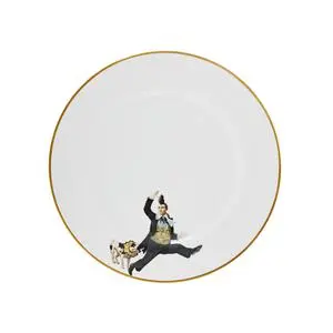 MELODY ROSE LONDON Gold / White Alphonso Salad Plate - Gold/white