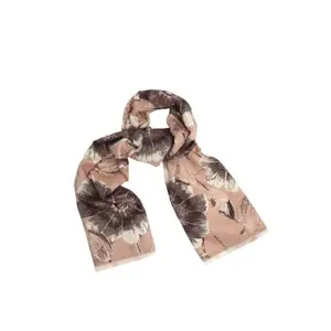 Saachi Reversible Blooming Botanical Scarf - Brown