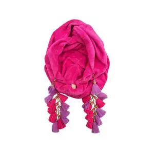 JULIA CLANCEY Dolly Terry Towel Chacha Turban - Pink