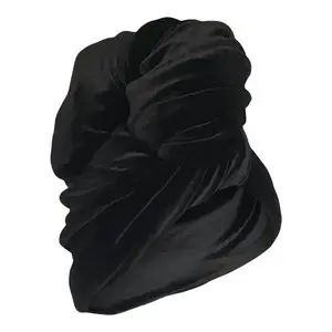 ROMER MILLINERY Romer Millinery Twisturban Turban In Velvet Black