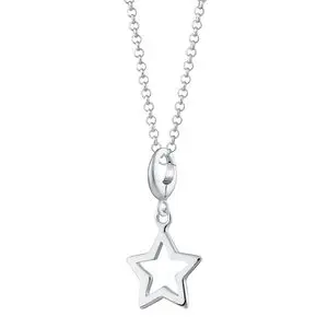LILY CHARMED Sterling Open Star Charm Necklace - Silver