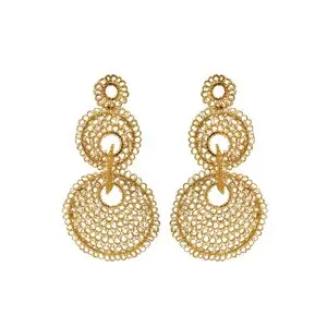 LAVISH BY TRICIA MILANEZE All Iris Handmade Crochet Earrings - Gold