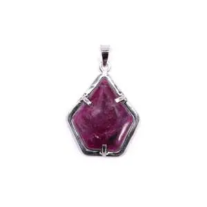 MINERALGEMS ✩ STUDIO Ruby Pendant With Sterling Silver Chain - Red