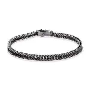 ALTAR™ ORNAMENTS CO. Volpe Bracelet Sterling Silver Gunmetal Fox Chain Bracelet – Altar - Grey