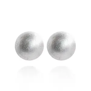 SAULE LABEL Gaia Glam Midi Earrings In Moonlite Shimmer - Silver