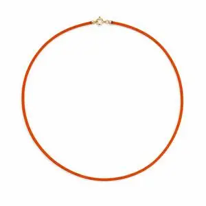 PEARL CODE Italian Cord With Gold-plated Silver Clasp - Orange