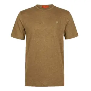 MAISON TANGERINE Neutrals Linen T-shirt Olive Green For - Brown