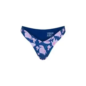 VERONI SWIM Lunar Petal V-cut Bikini Bottom - Blue