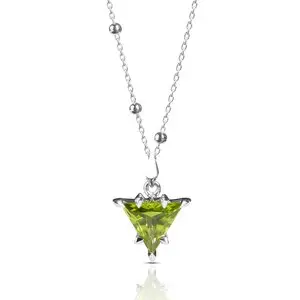 KASUN LONDON Trillion Pendant Silver & Peridot - Gray