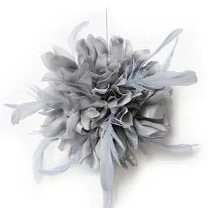 HELENA SIMON Dahlia Floral Brooch - Silver
