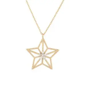 EBRU JEWELRY Spiritual Guiding Star Diamond Necklace - Gold