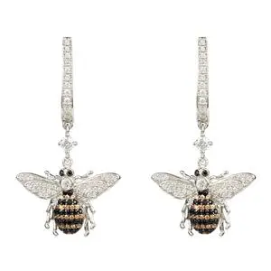 LATELITA Honey Bee Drop Earrings - Silver